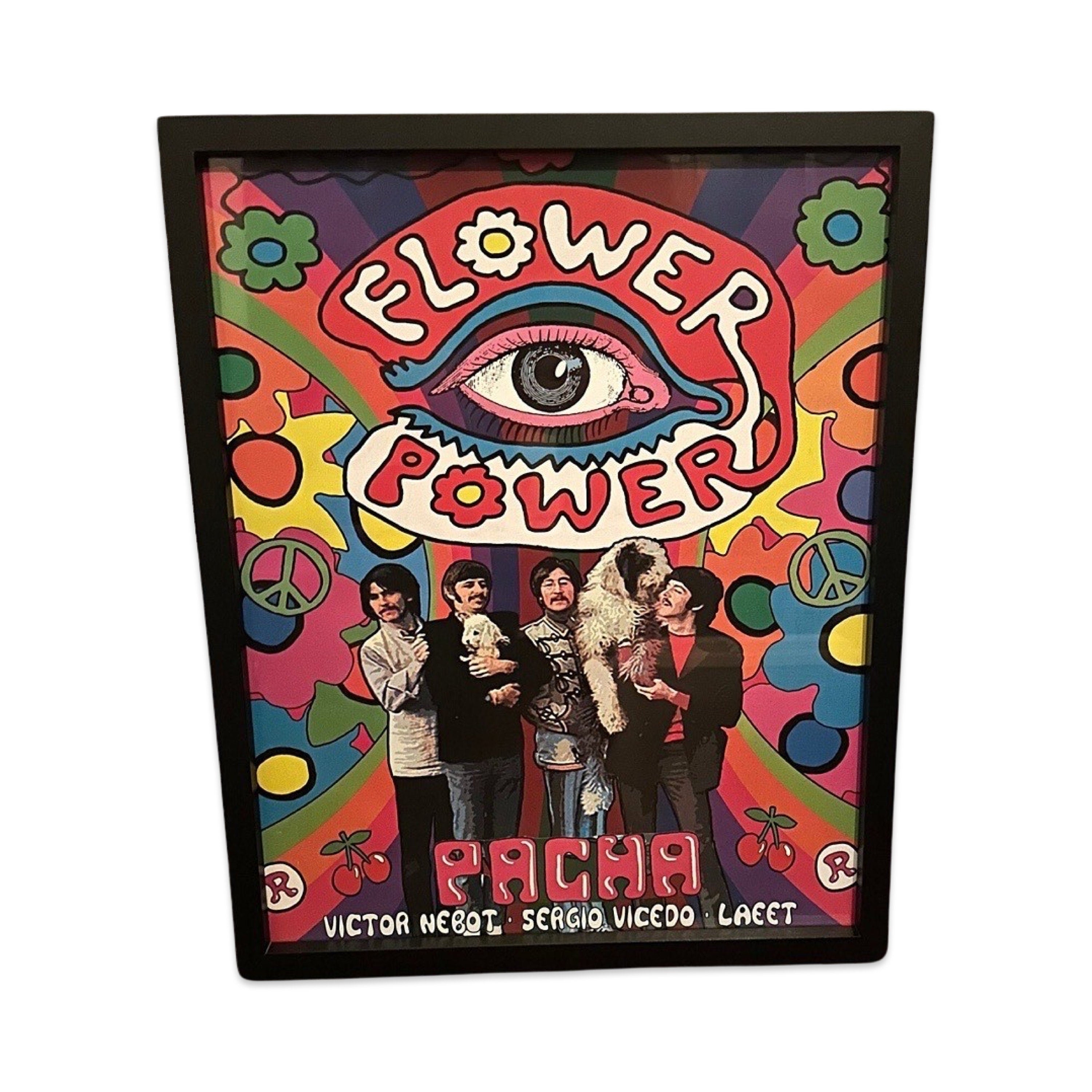 Flower Power ~ Genuine Pacha The Beatles Ibiza Framed Dj Artwork | A3 ...